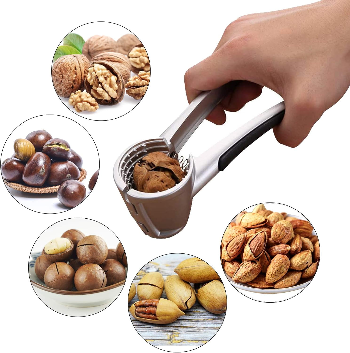 2026 Upgrade Nut Crackers Nutcracker for Walnuts, Heavy-Duty Nutcracker ...