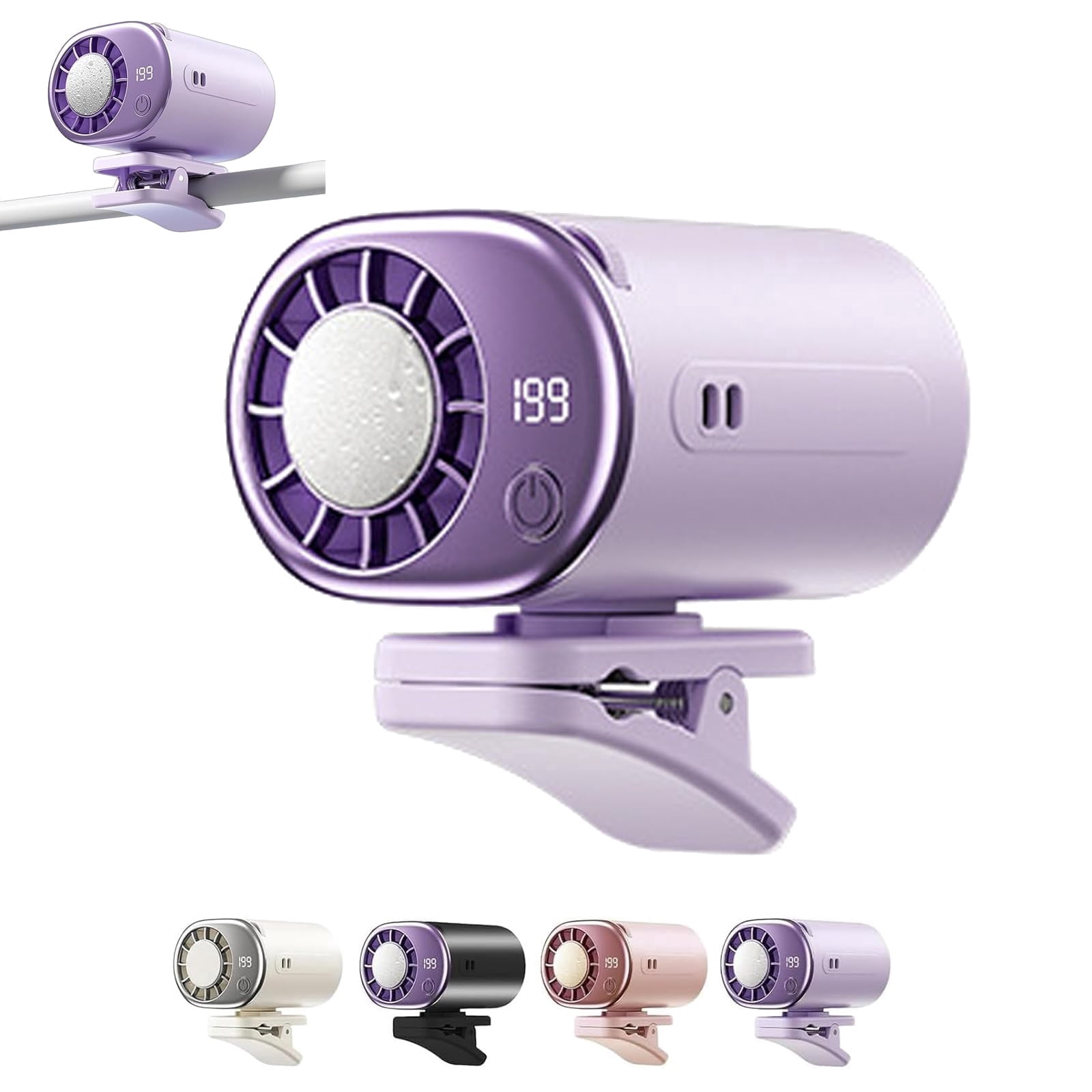 2026 Upgrade Portable Car Clip on Air Conditioner Fan with LED Display ...