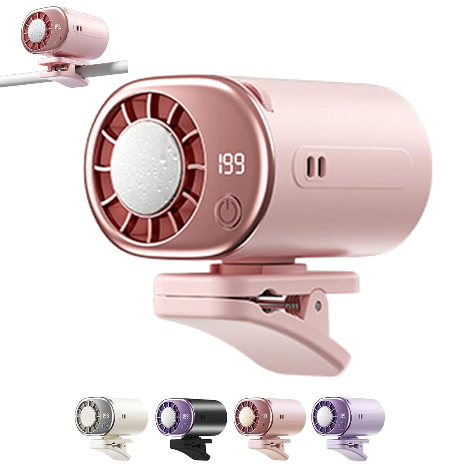 2026 Upgrade Portable Car Clip on Air Conditioner Fan with LED Display ...