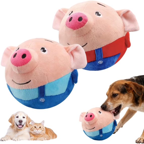 2026 Upgrade Premium Interactive Squeaky Talking Moving Dog Ball Toy ...