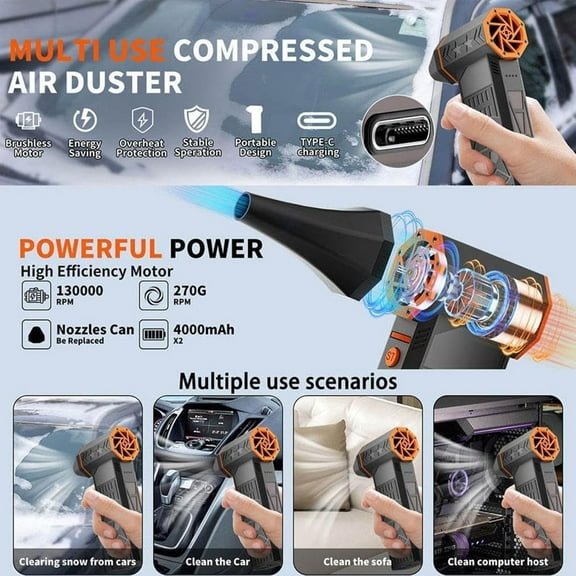 Thermal Snow Blower, Mini Turbo Snow Blower, Portable Hot Air Snow ...