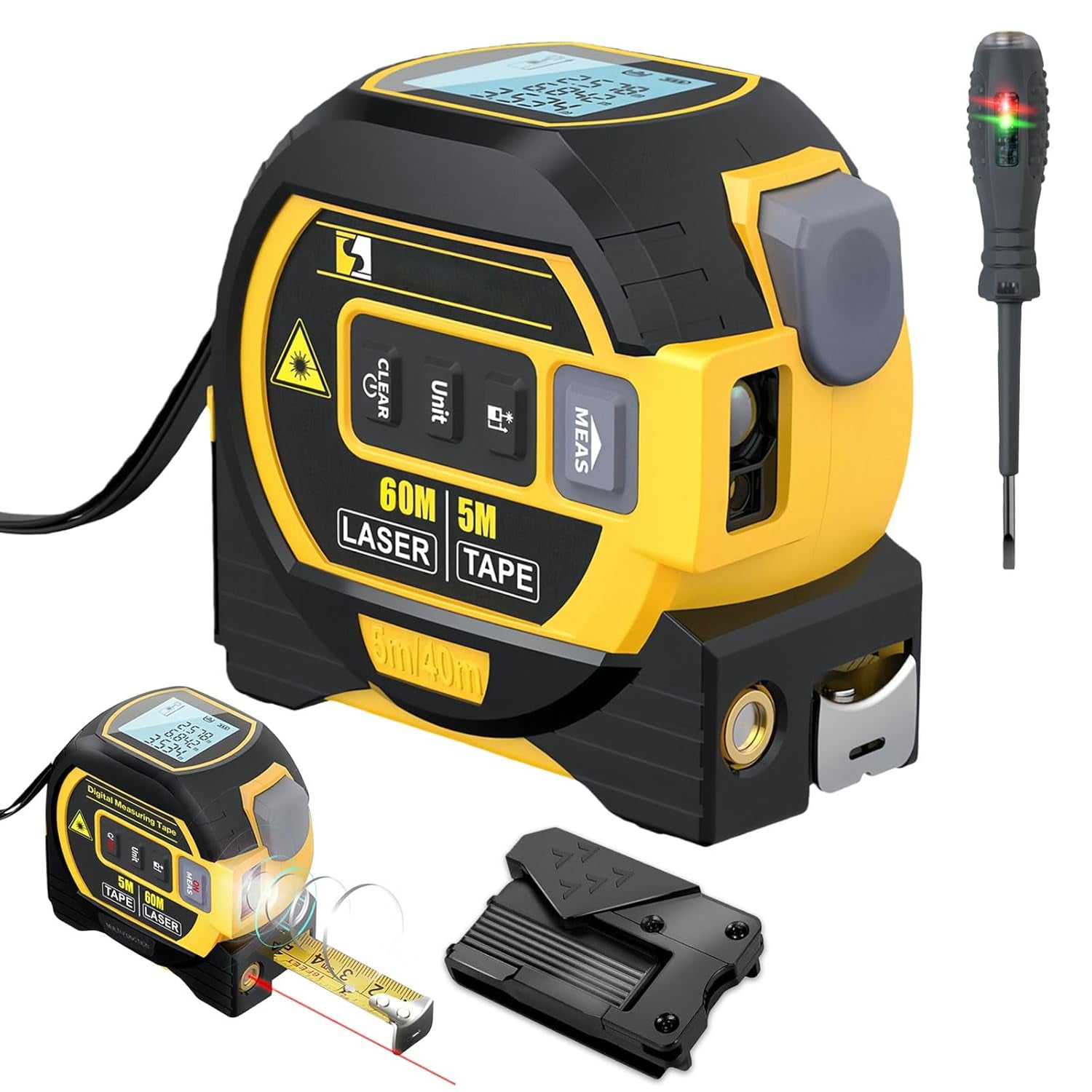 2026 Upgrade The Ruler 3-in-1 Measuring Tape, 3 in 1 Rangefinder Tape ...