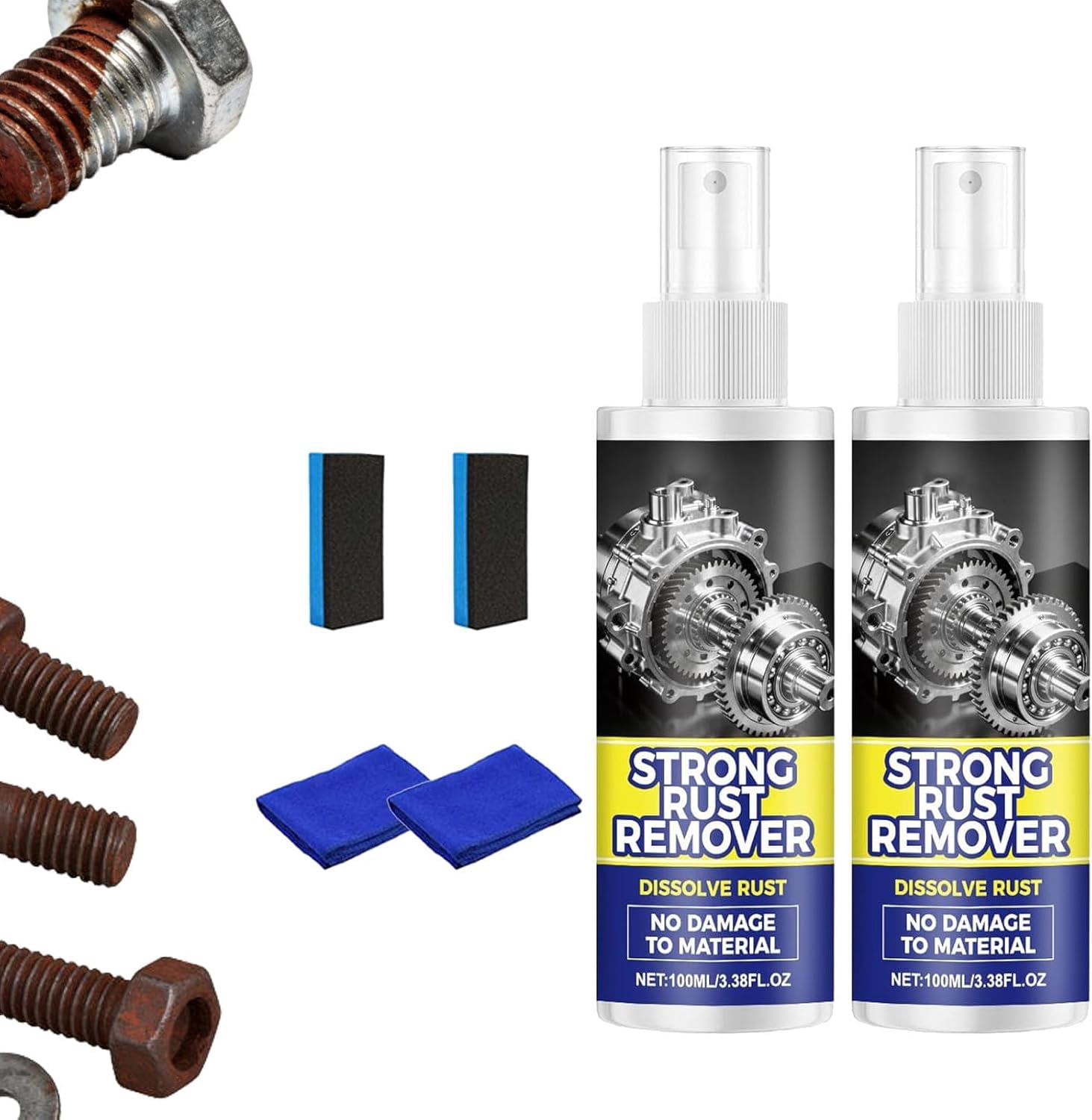 2026 Upgrade Rust Remover Spray for Metal, Heavy Duty Rust Stain ...