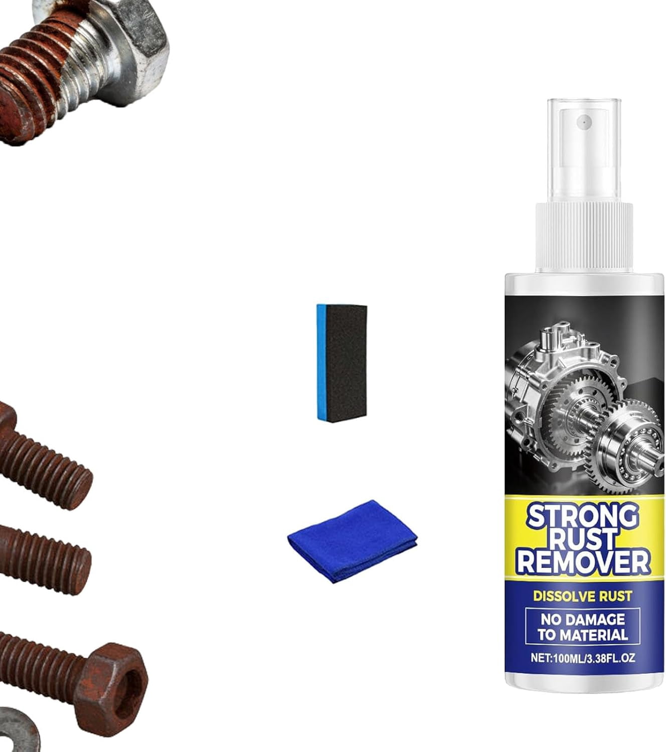 2026 Upgrade Rust Remover Spray for Metal, Heavy Duty Rust Stain ...
