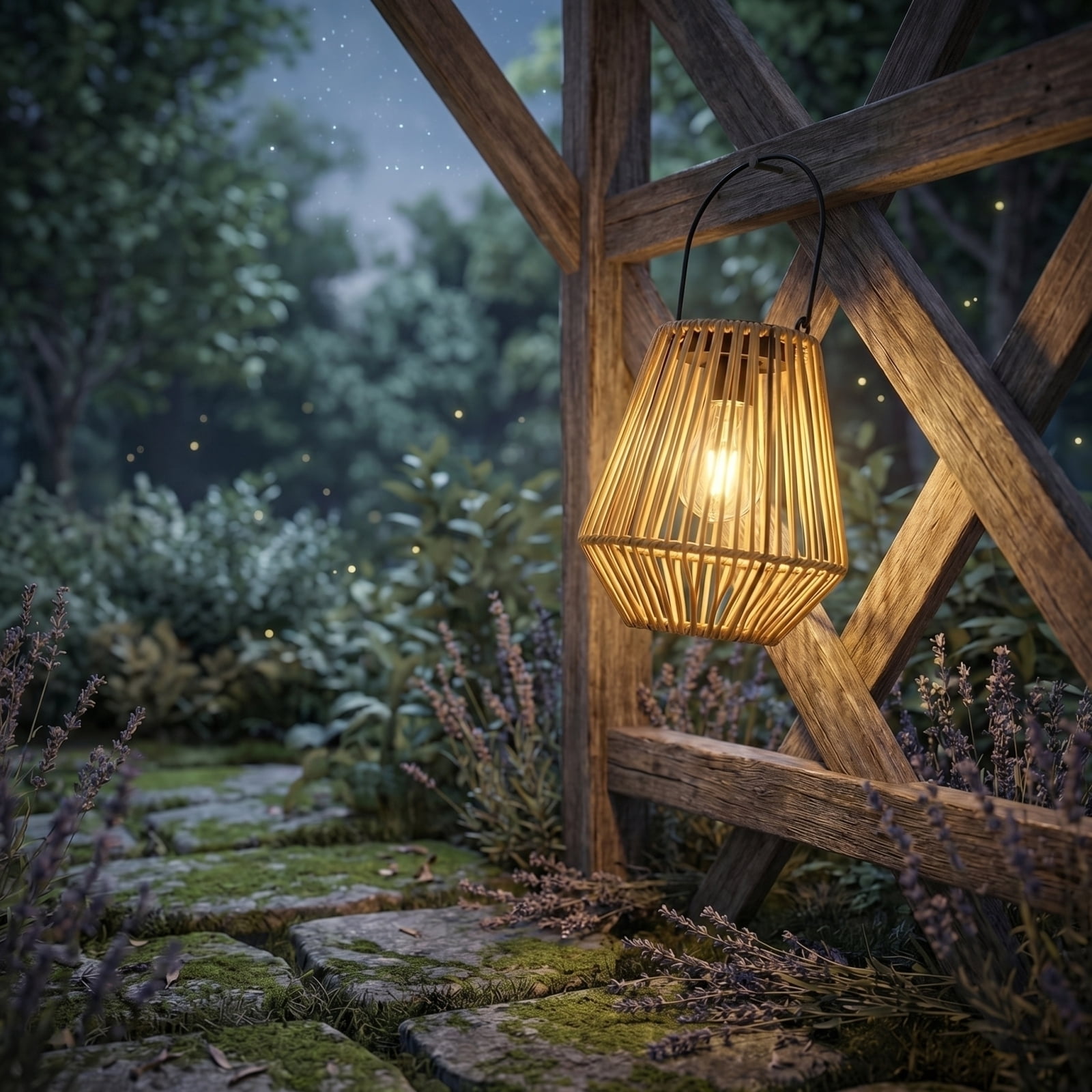 2026 Upgrade Solar Wicker Lanterns Outdoor Waterproof Boho Lights for ...