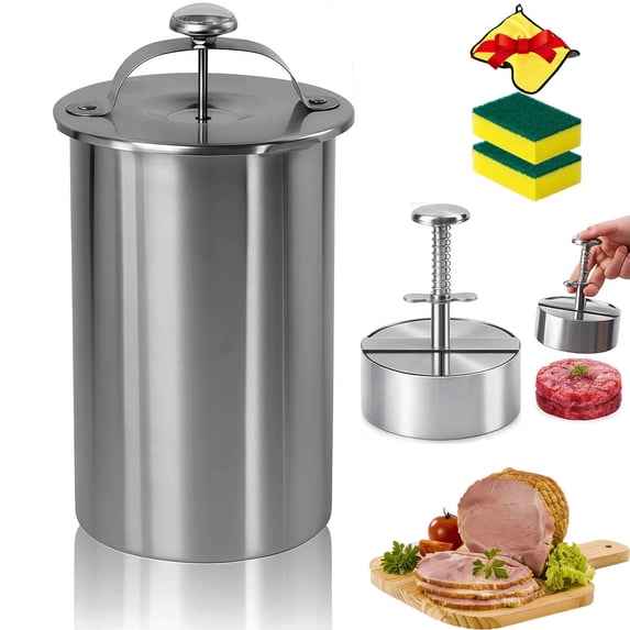 2026 Upgrade Stainless Steel Deli Meat Press with Thermometer, Deli ...