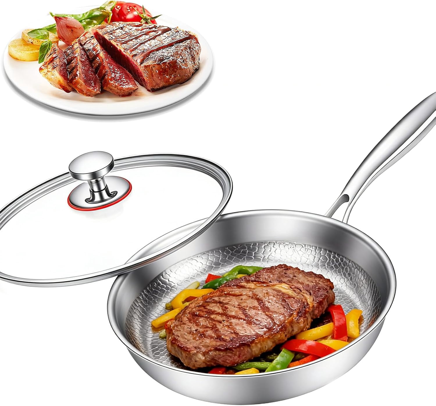 2026 Upgrade Titanium Frying Pan 12 Inch, 100% Pure Titanium Nonstick ...