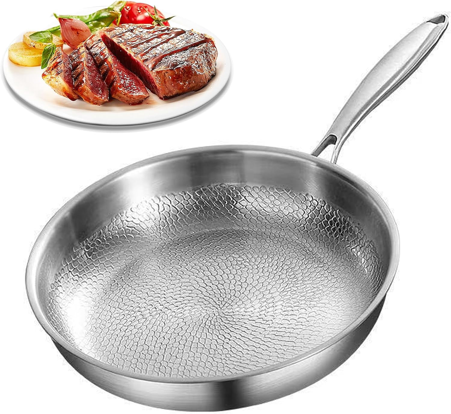 2026 Upgrade Titanium Frying Pan 12 Inch, Chemical-Free & Non-Toxic ...