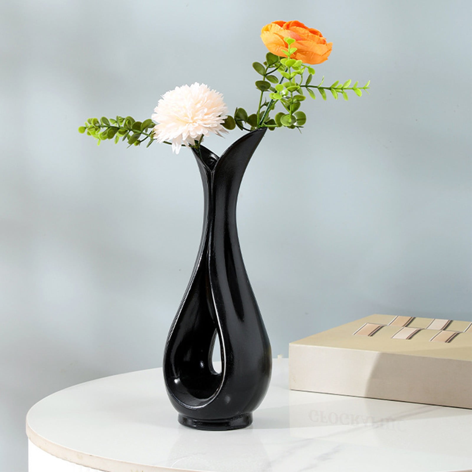2026 Upgrade Vase Plastic Vase With Ceramic Appearance Non Fragile Vase ...