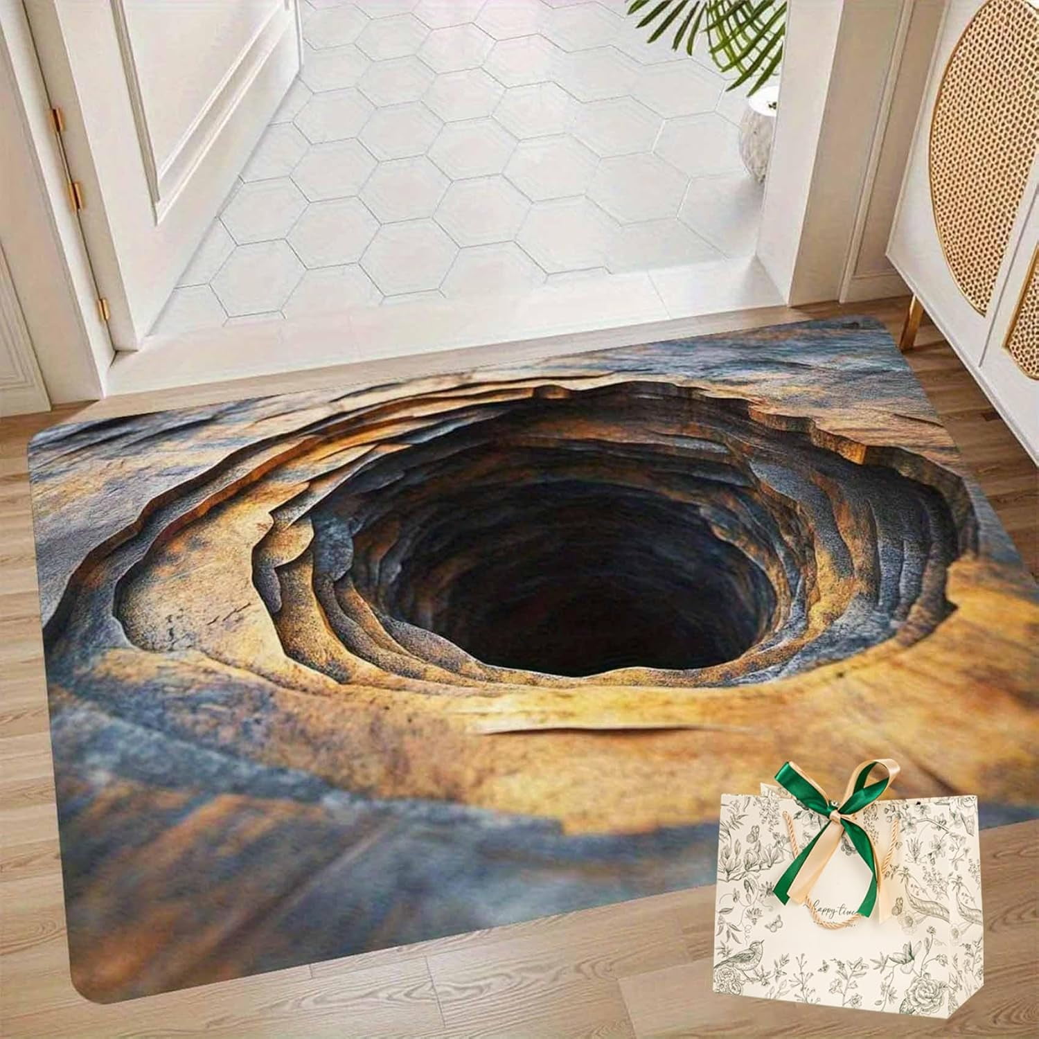 2026 Upgrade Visual Illusion Endless Abyss Pattern HD Printed Non-Slip ...