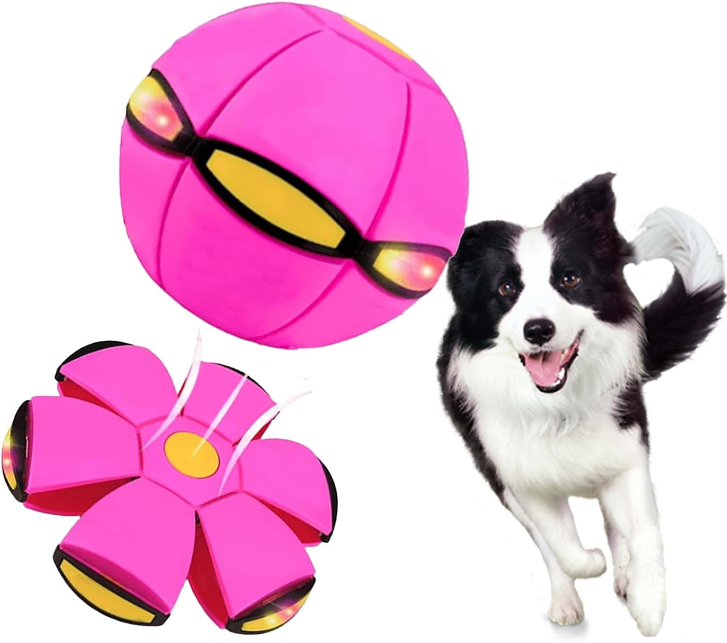 2026 Upgraded 2-in-1 Magic UFO Ball for Dogs, Deformable Flying Saucer ...