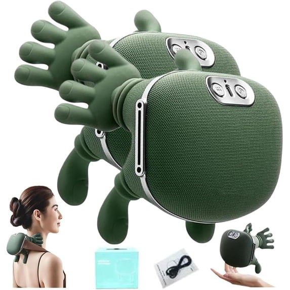 2026 Upgraded 4D Wireless Massager with Heat, 3-Speed Shiatsu Neck ...
