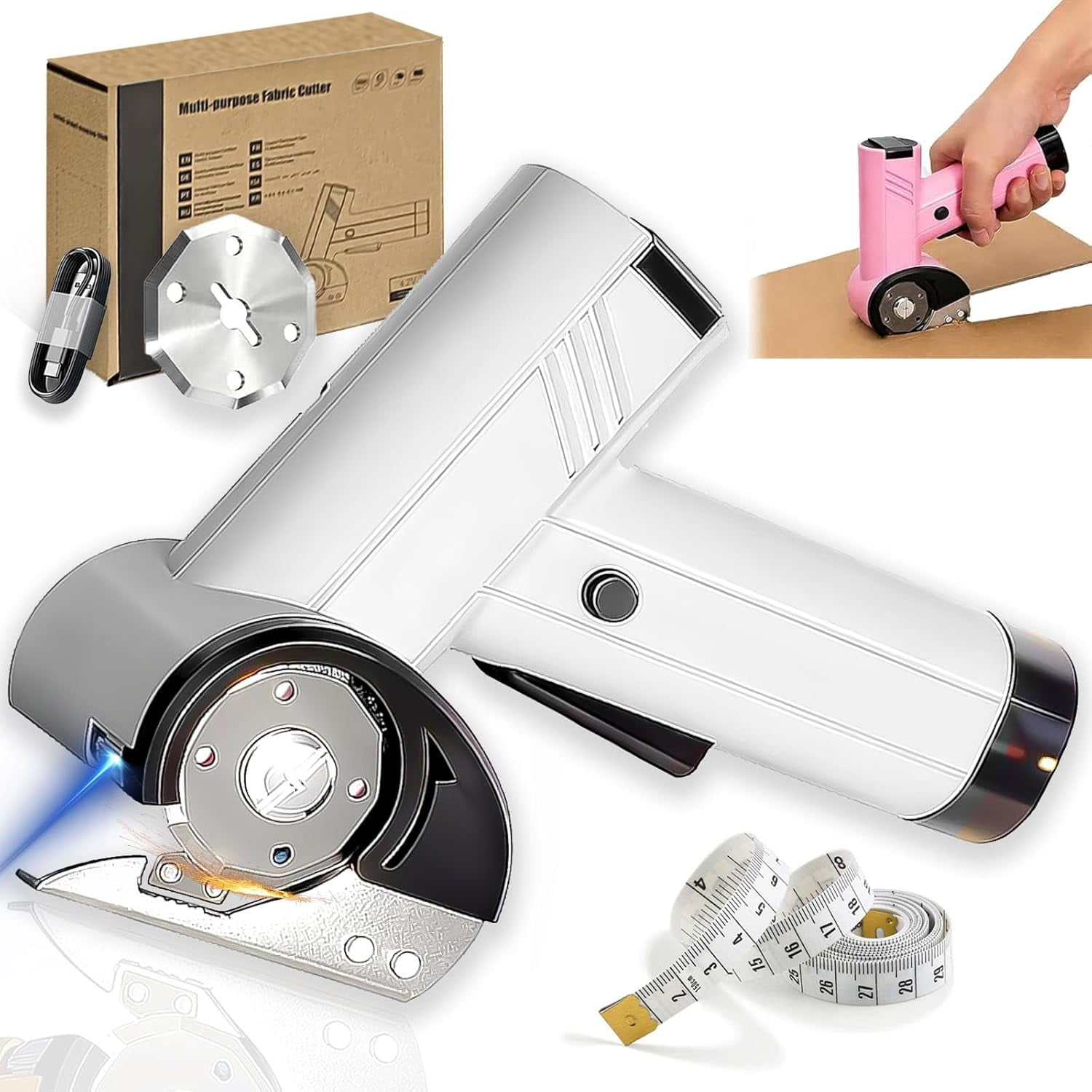 2026 Upgraded 4V Rechargeable High-Speed Electric Rotary Cutter ...