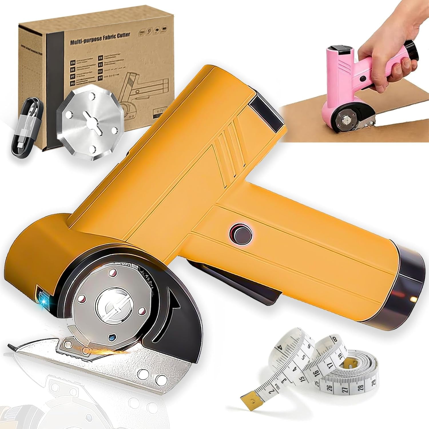 2026 Upgraded 4V Rechargeable High-Speed Electric Rotary Cutter ...