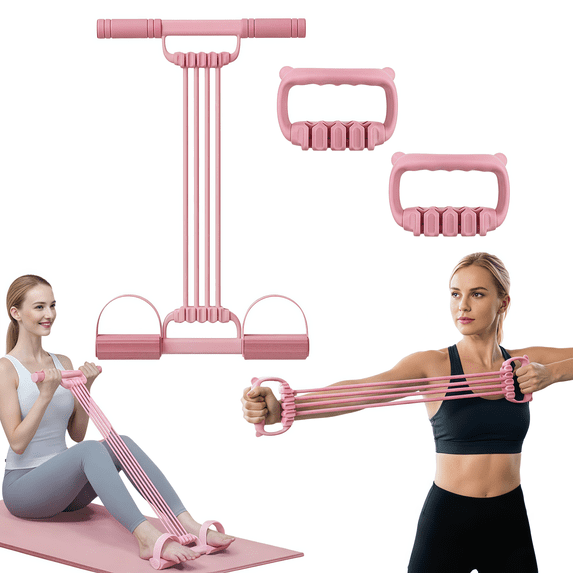 2026 Upgraded Adjustable Pedal Resistance Band, 8-Tube Multifunction ...
