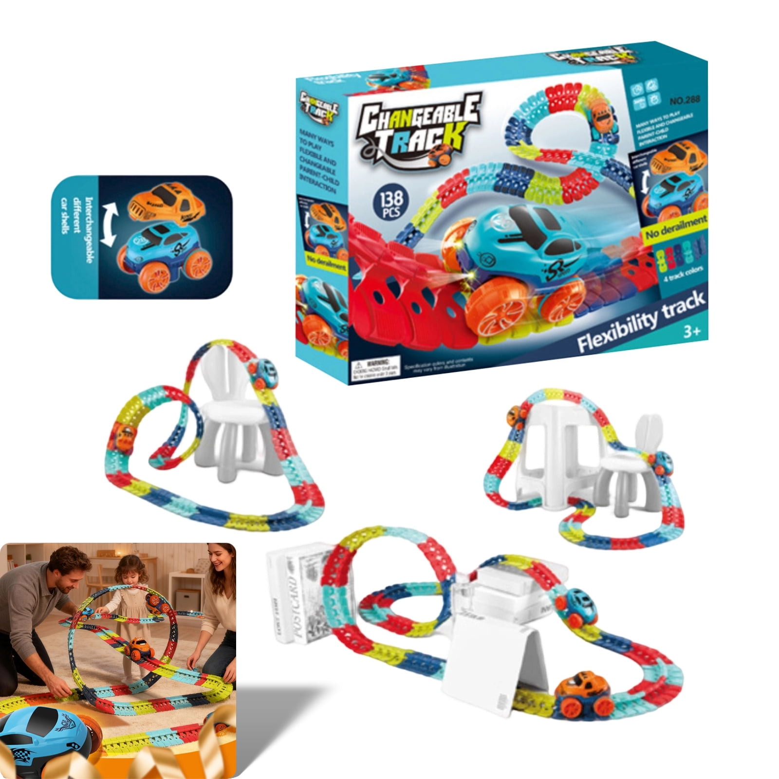 2026 Upgraded Anti Gravity Race Track with Car (135pcs) – Multicolor ...
