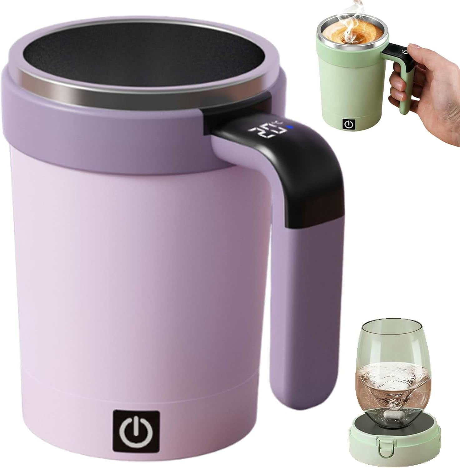 2026 Upgraded Automatic Magnetic Stirring Coffee Mug with Temperature ...