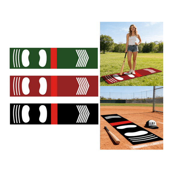 2026 Upgraded Batting Mat Non Slip Shock Absorbing Pu Mat With ...