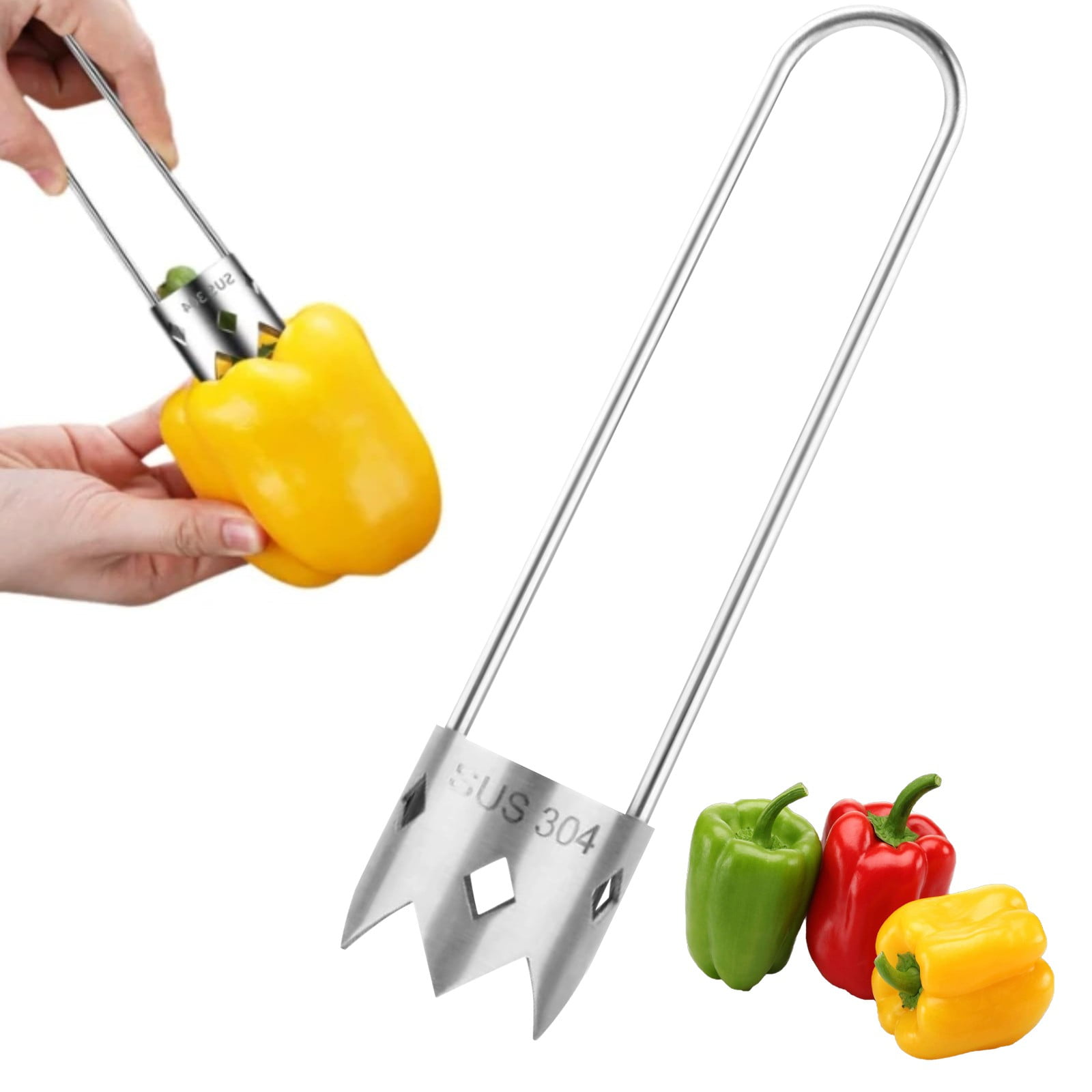 2026 Upgraded Bell Pepper Corer 304 Stainless Multifunctional Fruit ...