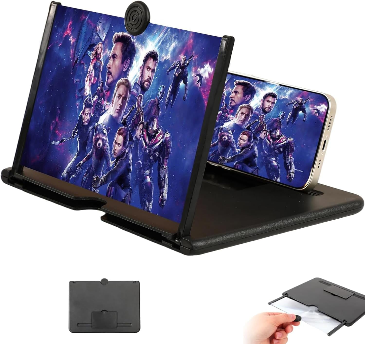 2026 Upgraded Big Screen Phone Magnifier,3D HD Amplifier with Foldable ...