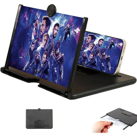 2026 Upgraded Big Screen Phone Magnifier,3D HD Amplifier with Foldable ...