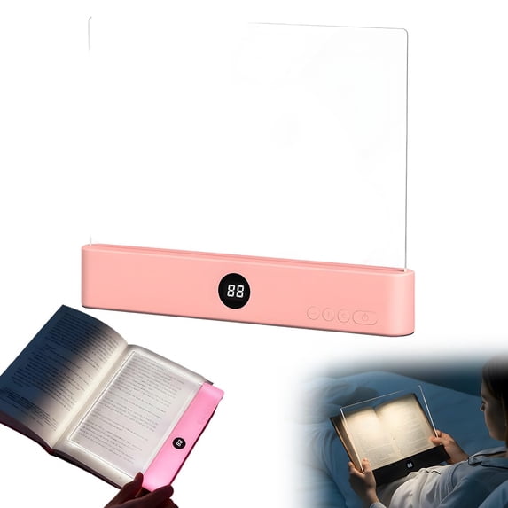 2026 Upgraded Book Light, Rechargeable Clear LED Flat Book Lights for ...