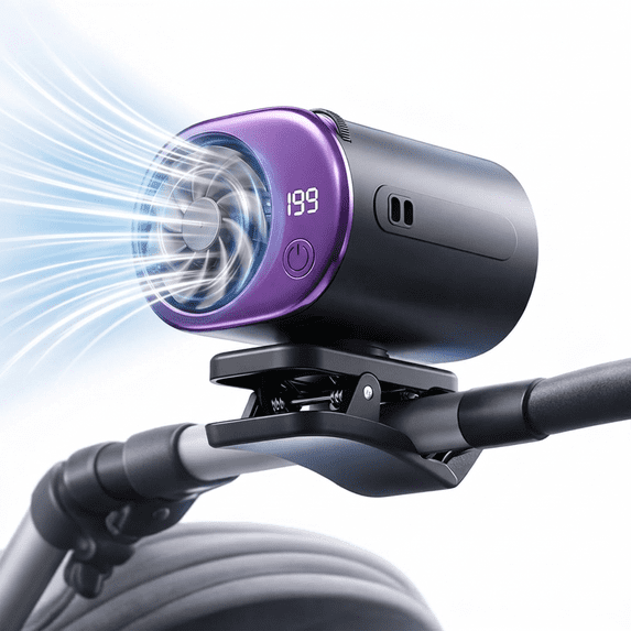 2026 Upgraded Car Clip On Air Conditioner Fan with LED Display - 360 ...