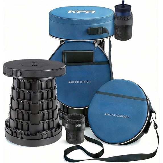 2026 Upgraded Collapsible Stool & 3in1 Cushioned Carry Bag Portable ...