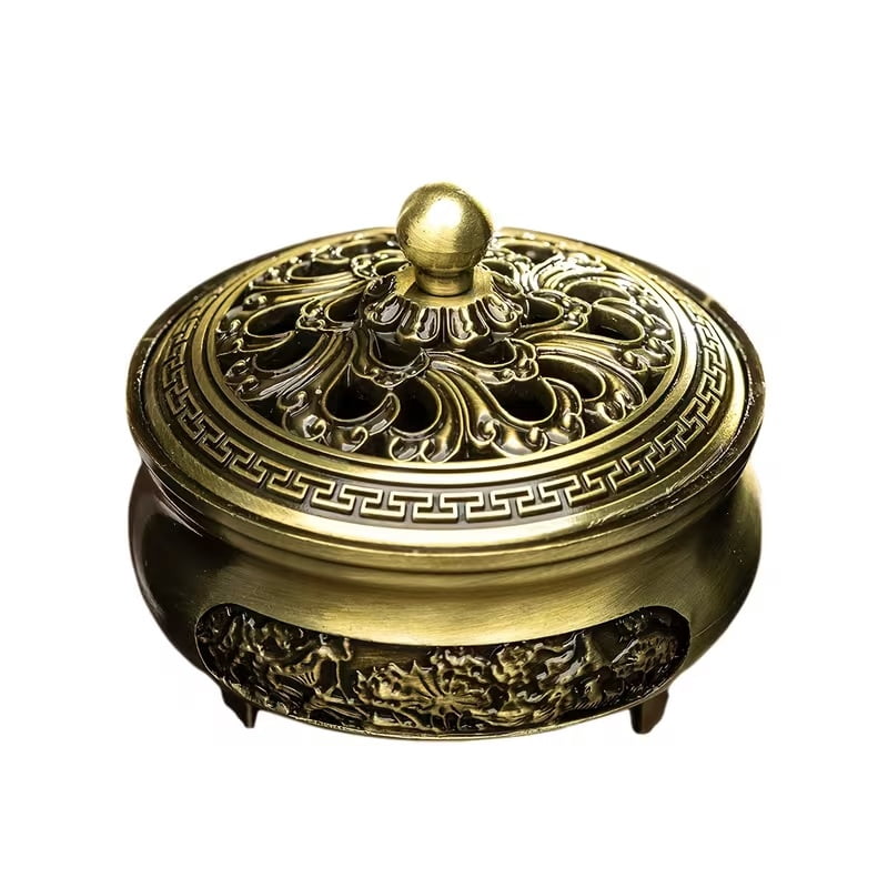 2026 Upgraded Copper Alloy Incense Burner - Three-Legged Wave Design ...