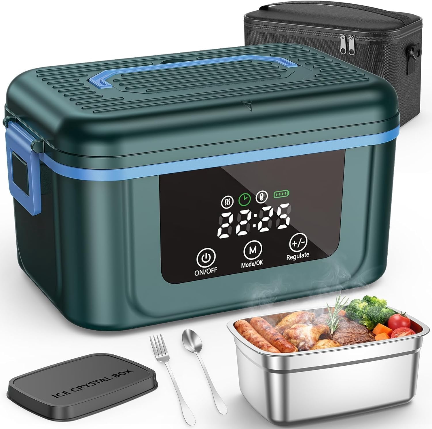 2026 Upgraded Cordless Electric Lunch Box, 6.3 Cups & 24000mAh ...