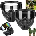 2026 Upgraded Detachable Full Face Goggle Mask, Anti-Fog Grass Cutting ...