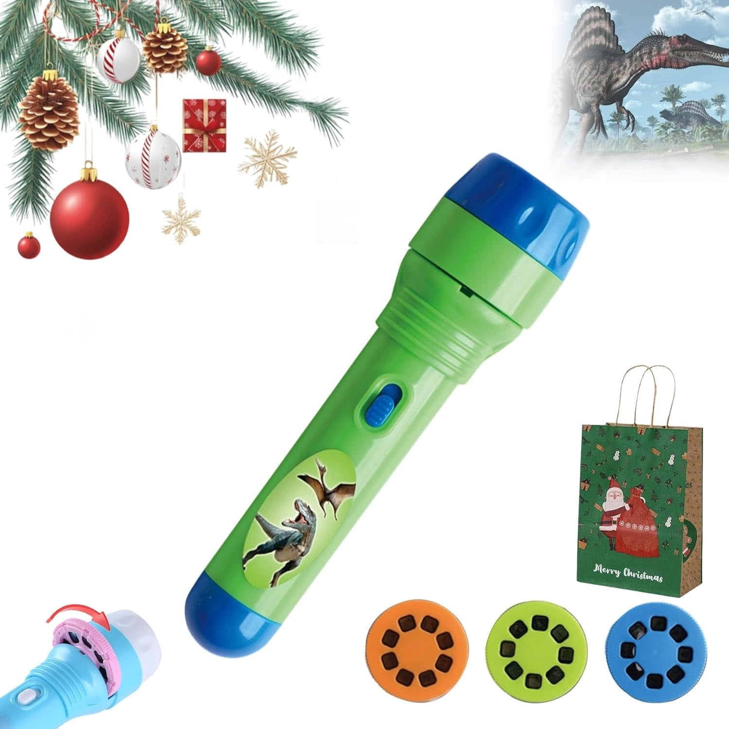 2026 Upgraded Dinosaur Projector Flashlight for Kids 3+, Educational ...