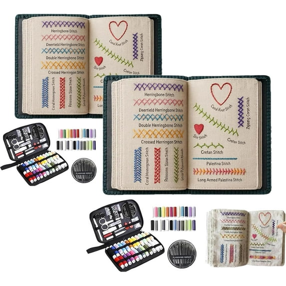 2026 Upgraded Embroidery Stitch Book Kit, Beginner Embroidery Stitch ...