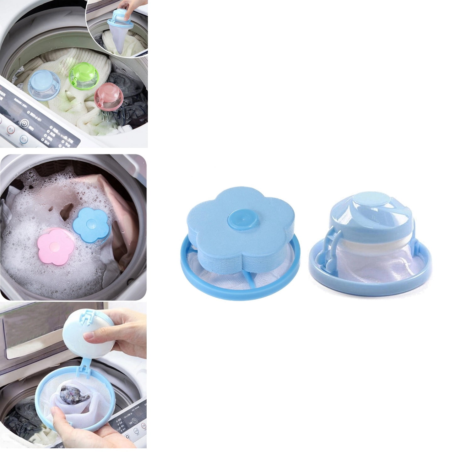 2026 Upgraded Floating Hair Catcher for Washing Machine, Reusable Pet ...