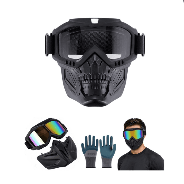 2026 Upgraded Grass Cutting Mask, Windproof Dust Detachable Full Face ...