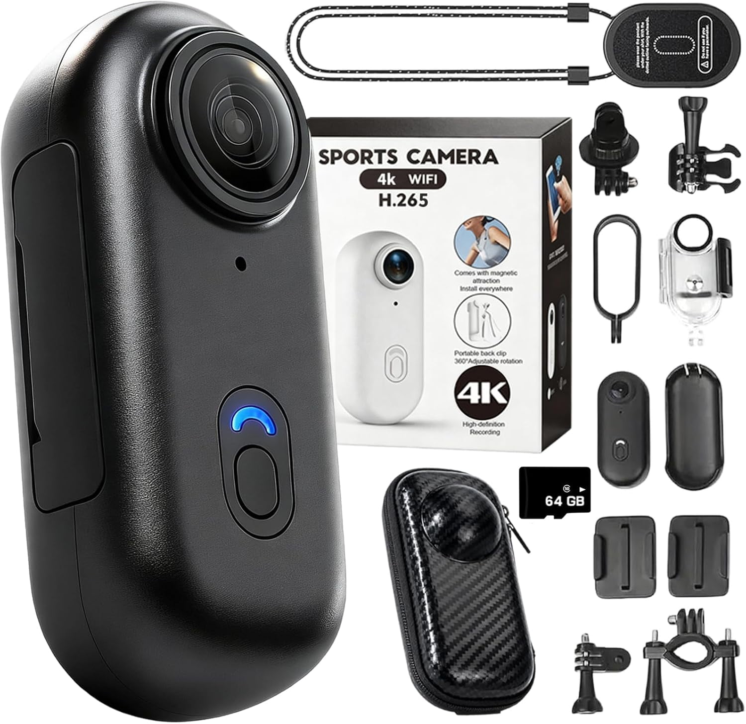 2026 Upgraded HD Action Camera, 4K Waterproof Motorcycle Camera with ...