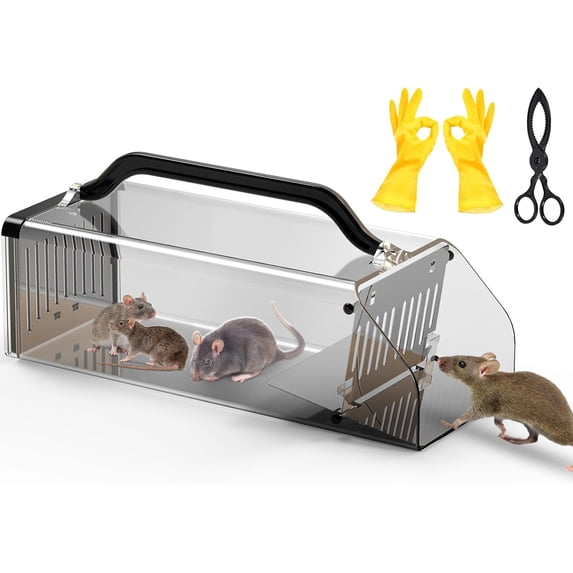 2026 Upgraded Humane Mouse Traps Indoor for Home, Large No-Kill Live ...
