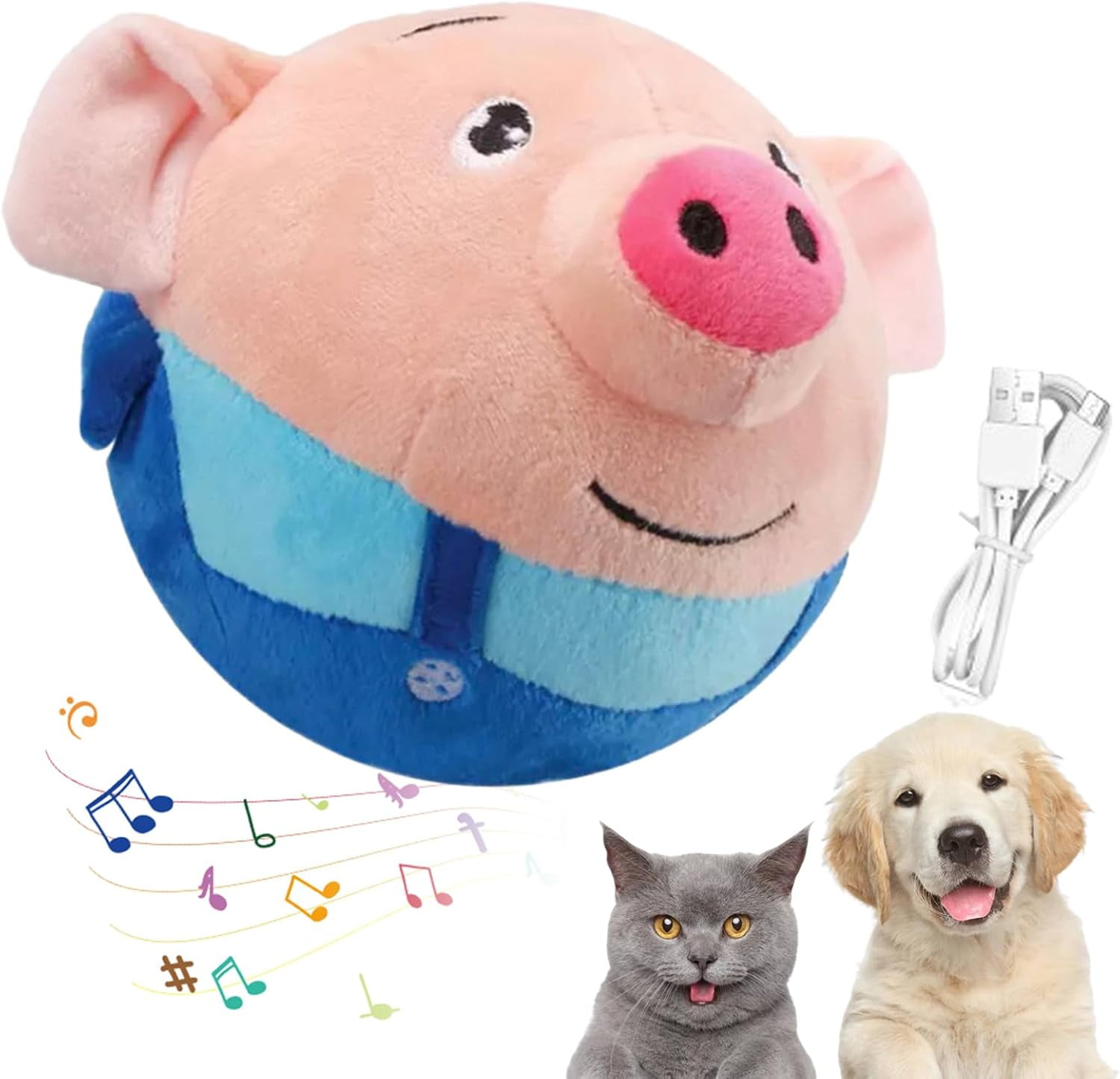 2026 Upgraded Interactive Dog Toy, Active Moving Pet Plush Toy ...