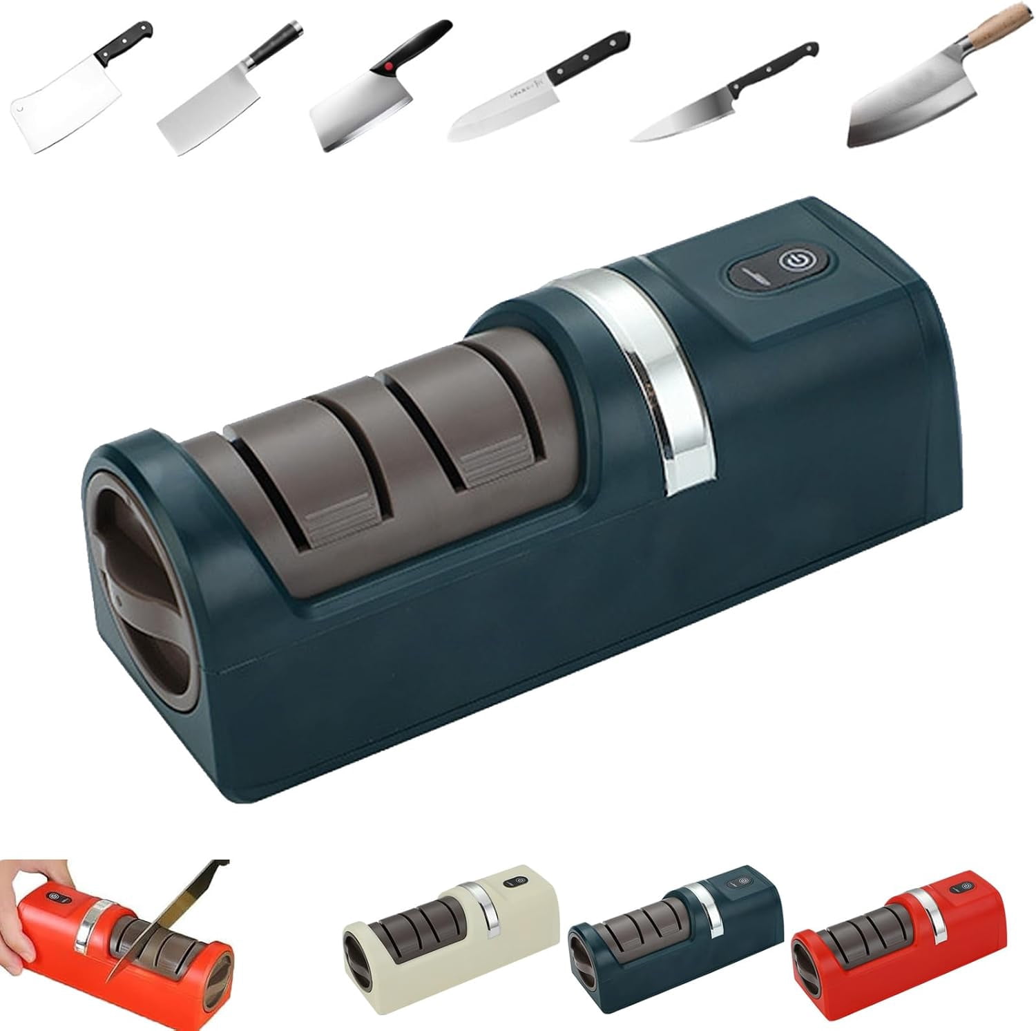 2026 Upgraded Knife Sharpener Electric – Scissor Honing Tool, Automatic ...