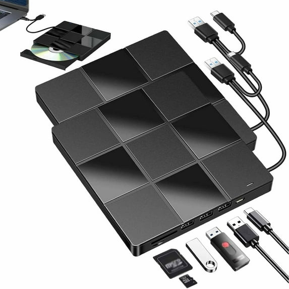 2026 Upgraded Laptop DVD Player External, Portable External DVD Player ...