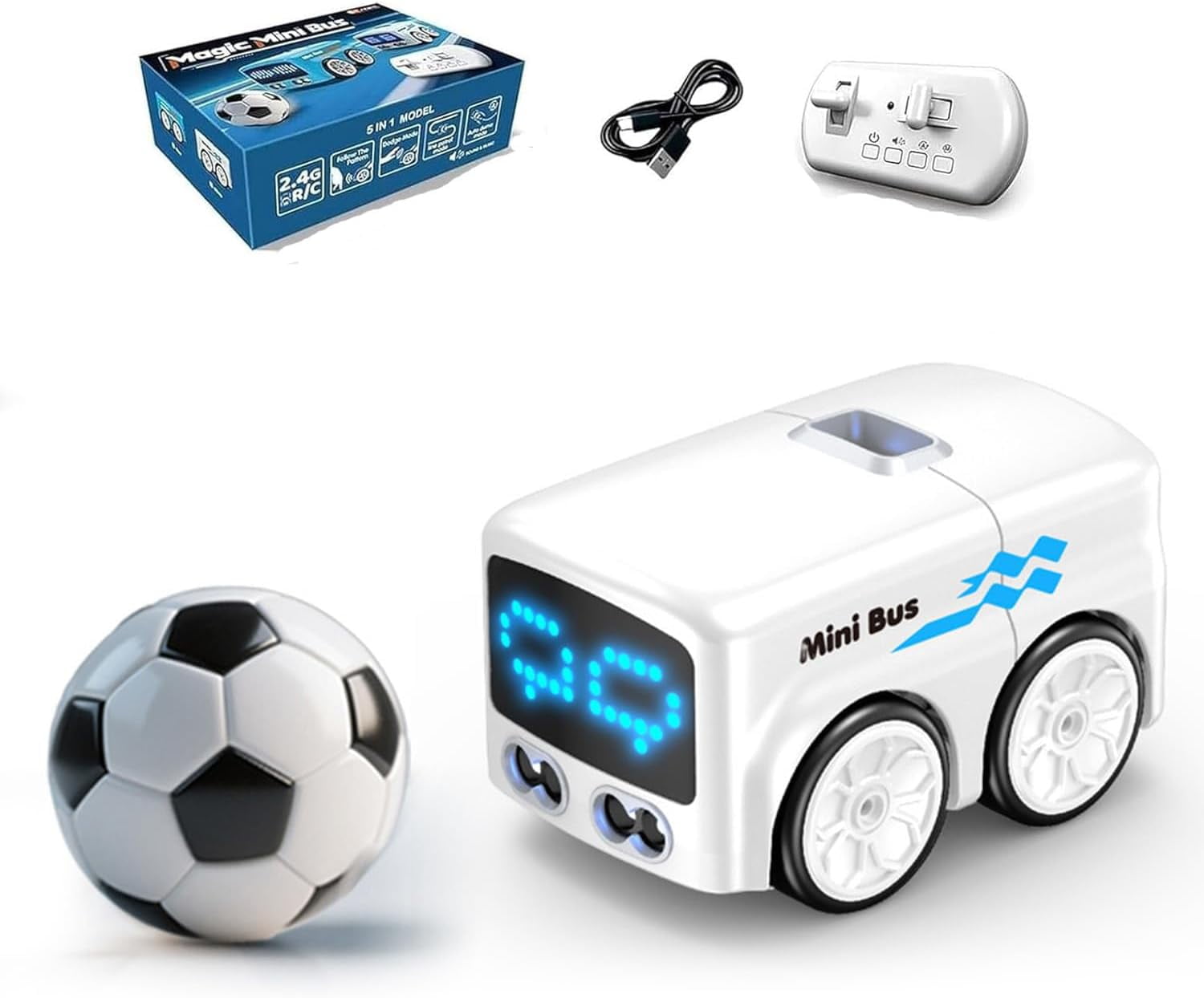 2026 Upgraded Magic RC Mini Bus, Inductive Mini Interactive Cars ...