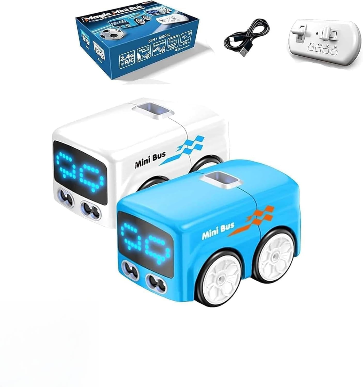 2026 Upgraded Magic RC Mini Bus, Inductive Mini Interactive Cars ...