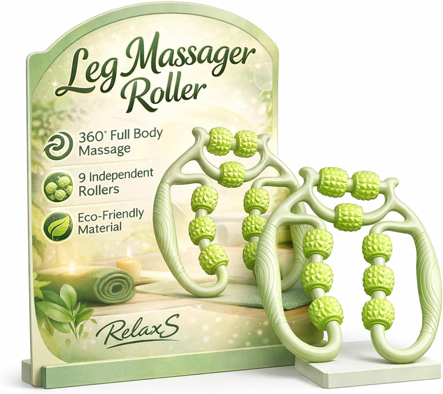 2026 Upgraded Meridian Massage Roller for Calf, Manual Leg Massager ...