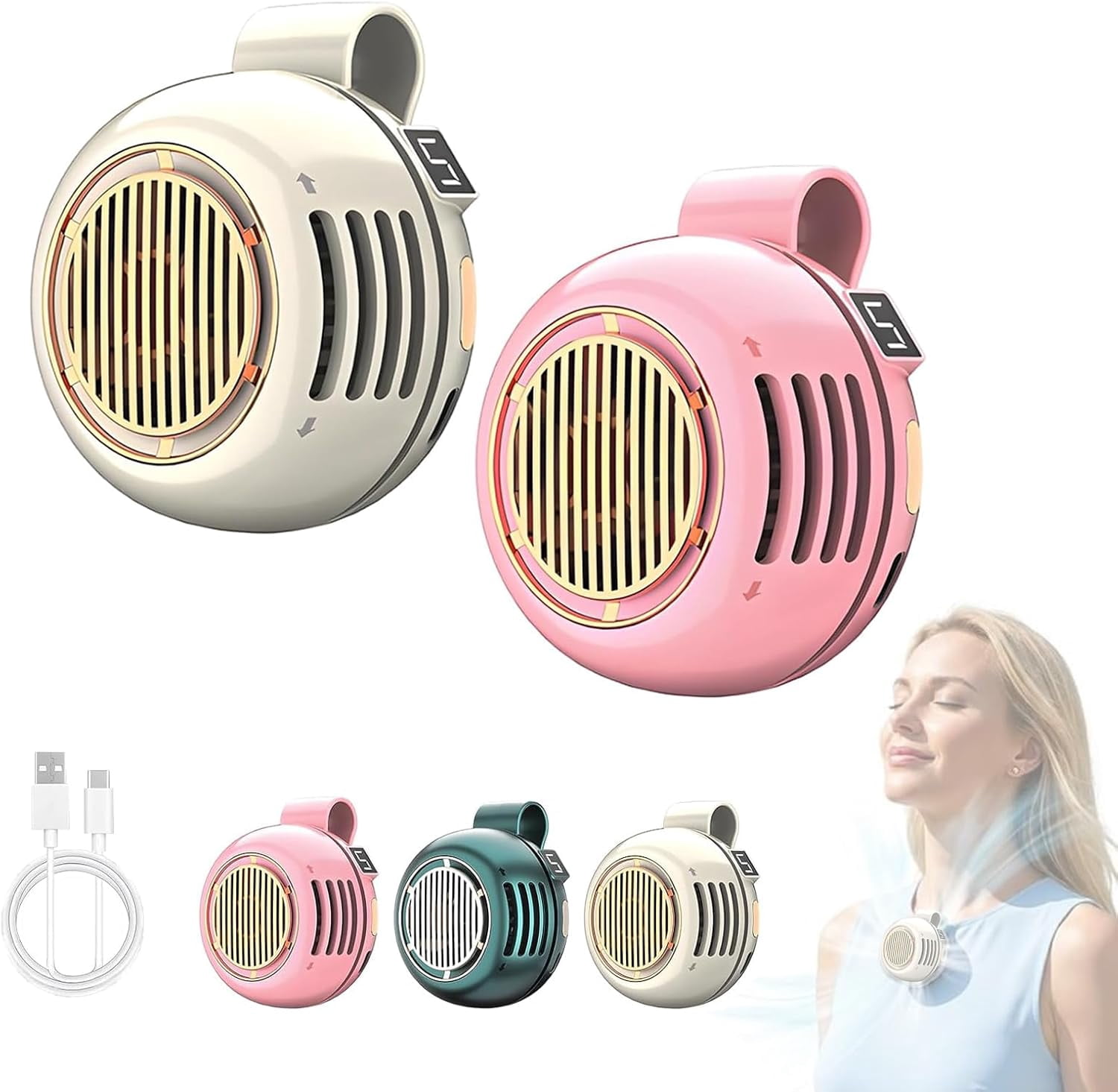 2026 Upgraded Mini Portable Pocket Fan, 360° Rotatable Portable Clip on ...