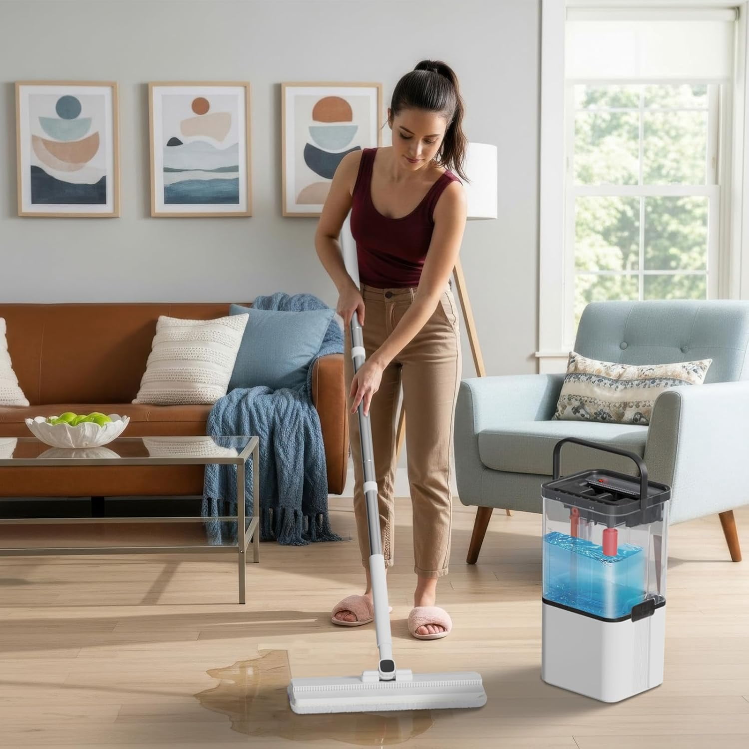 2026 Upgraded Mop and Bucket Set, Midyb Microfiber Mops and Bucket ...