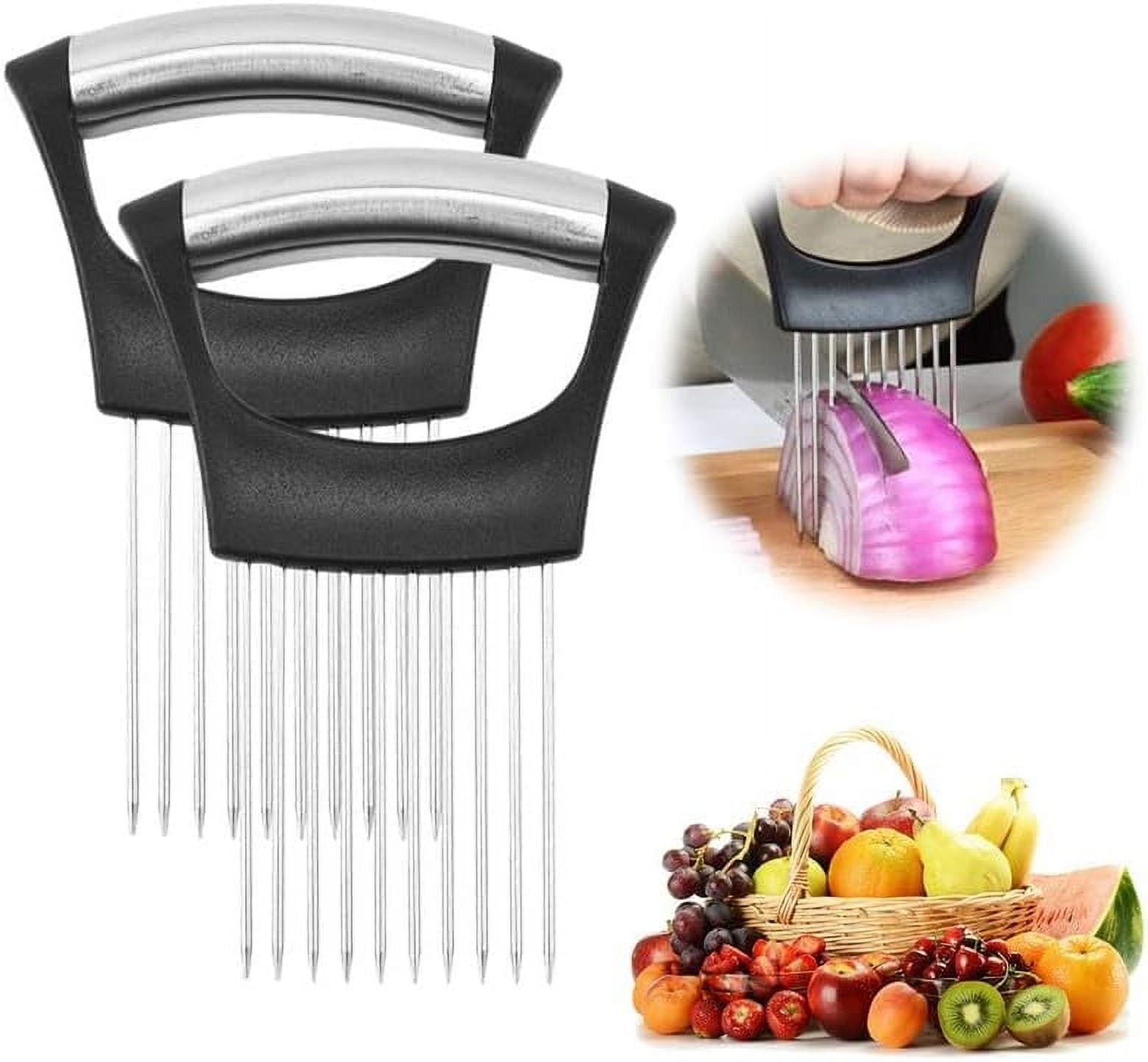 2026 Upgraded Onion Holder for Slicing, Stainless Steel Onion Slice ...