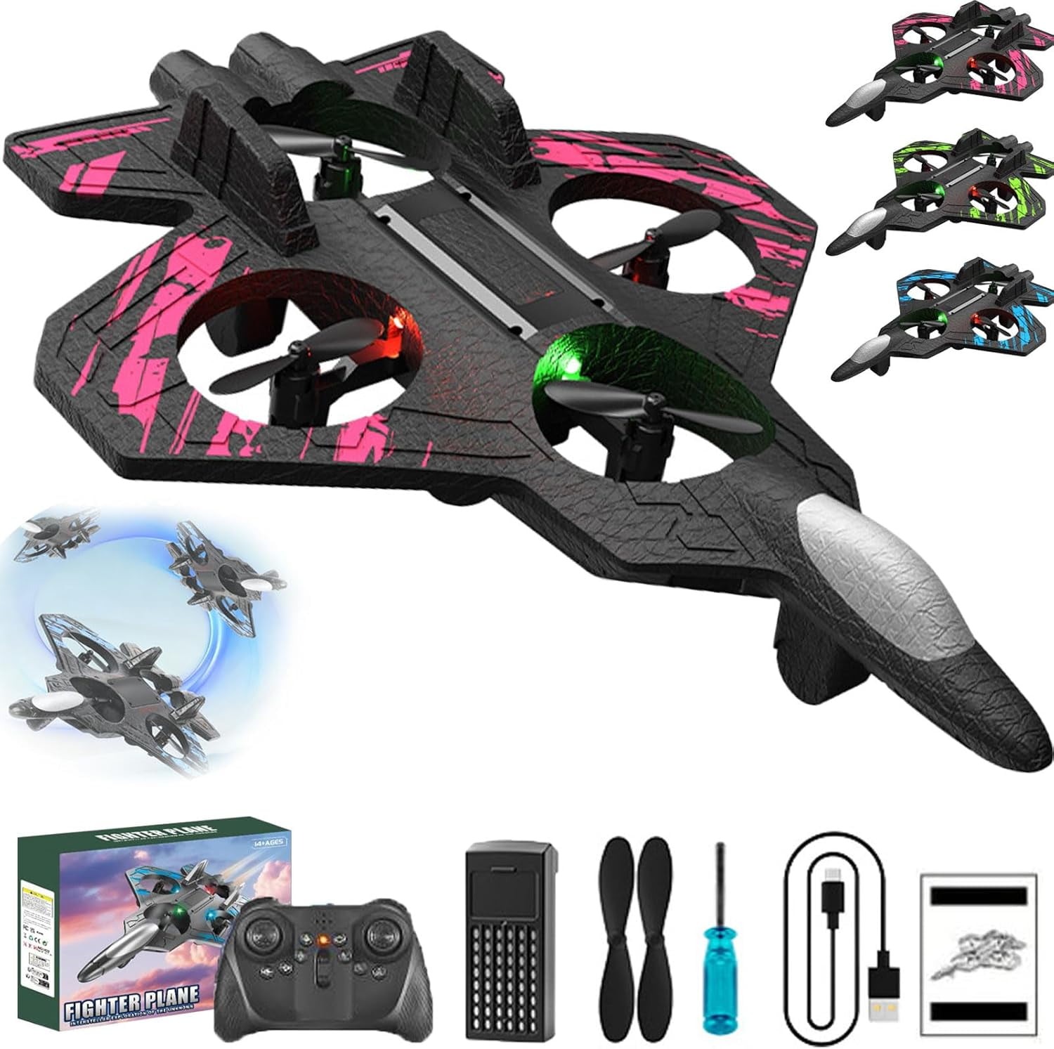 2026 Upgraded RC Jet-RC Stunt Fighter Jet Toy for Adult with 360° Flips ...