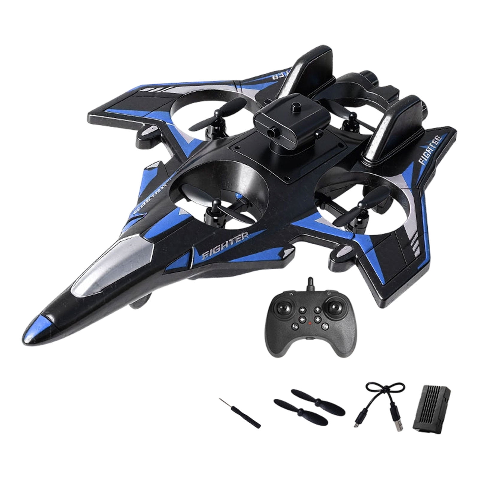 2026 Upgraded RC Stunt Fighter Jet - Skyriders 360° Flips LED Lights Plastic Airplane with ...