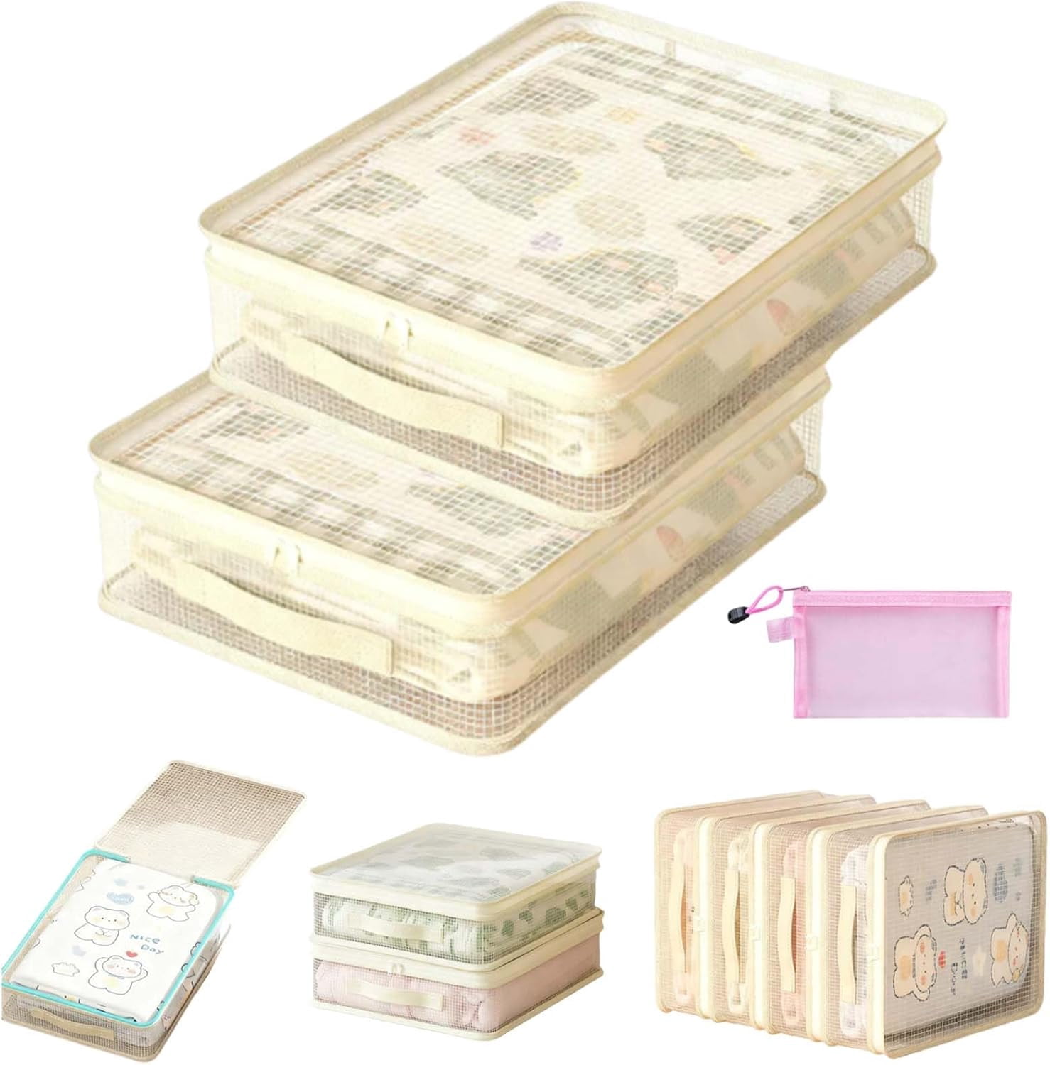 2026 Upgraded See-Through Closet Organizer Storage Bags, Clear ...
