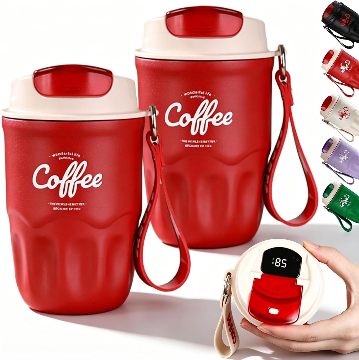 2026 Upgraded Smart LED Temperature Display Coffee Vacuum Flask, 1 ...